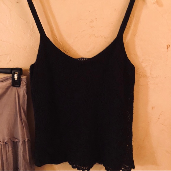Ralph Lauren | Tops | Rl Ralph Loren Black Texture Tank | Poshmark